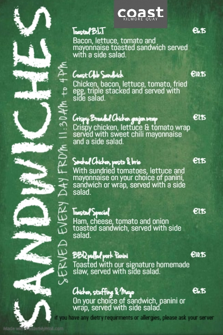 sandwich menu | PosterMyWall