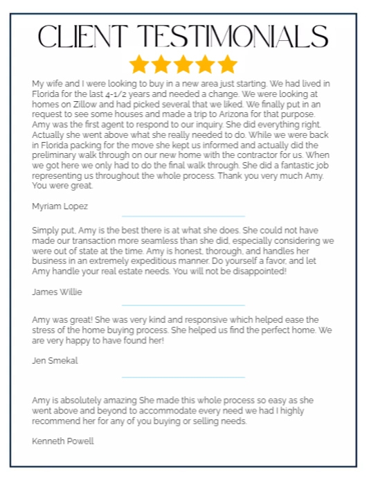 Copy of Amy Testimonials | PosterMyWall