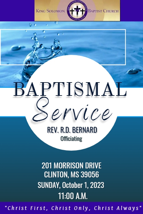 Baptism Service | PosterMyWall
