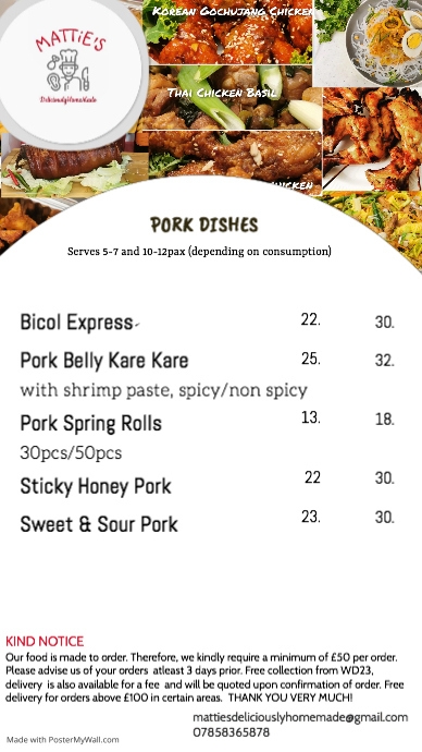 Pork dishes revised | PosterMyWall