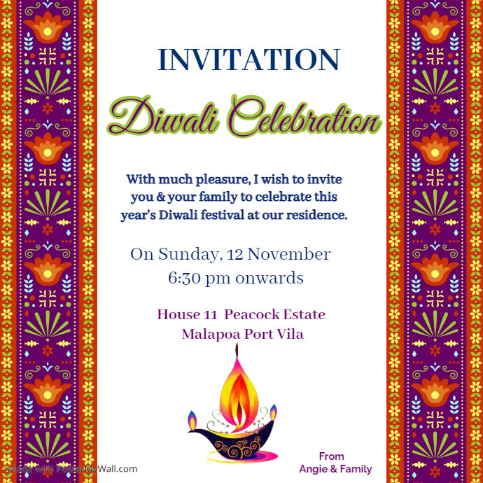 Diwali festival celebration invitation | PosterMyWall