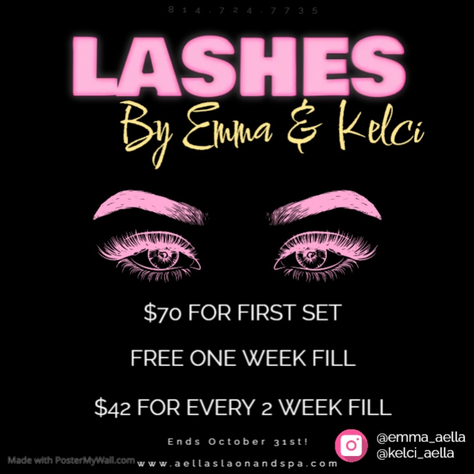 Eye Lashes Instagram ad v.1 | PosterMyWall