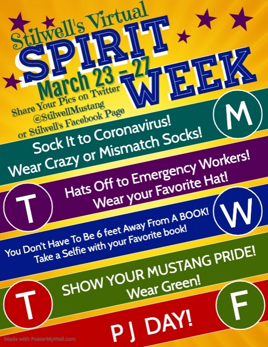 Stilwell's Virtual Spirit Week! | PosterMyWall