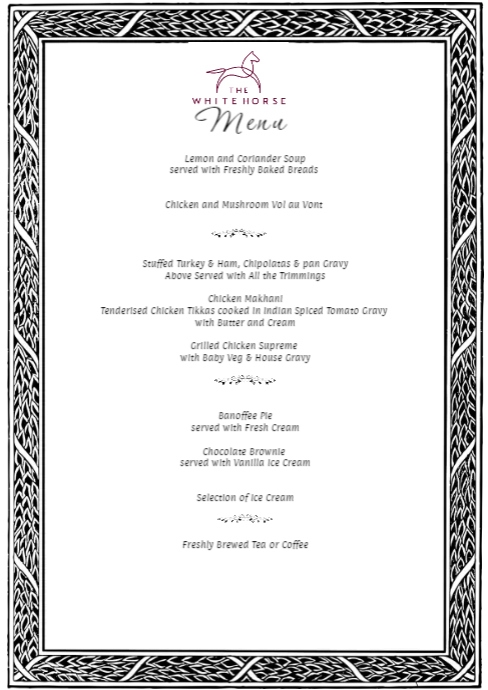 Sunday Lunch Menu (4) | PosterMyWall