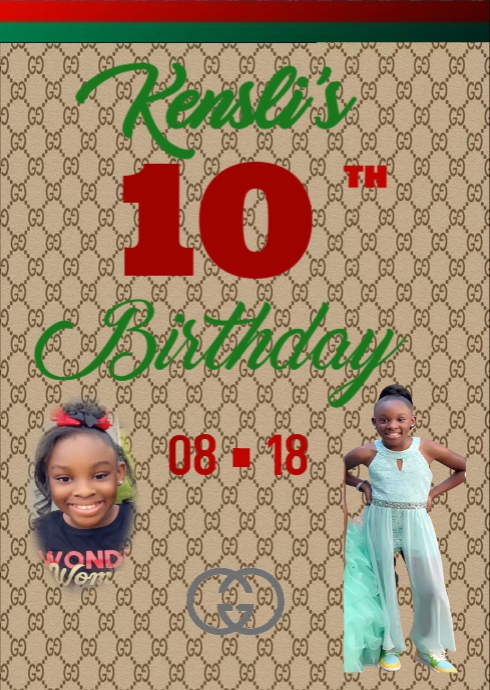 Copy of Gucci birthday invitation | PosterMyWall