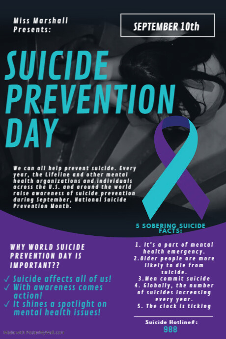 Suicide Prevention Week Event Flyer Template | PosterMyWall