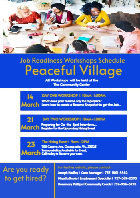 Peaceful Workshop March | PosterMyWall