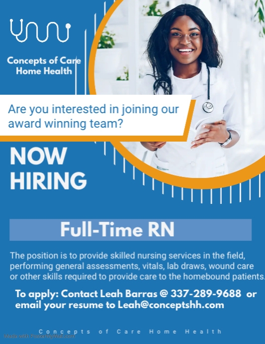 Blue Nurse Job Hiring Flyer | PosterMyWall