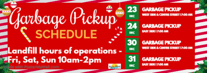 Garbage Christmas Schedule (1) | PosterMyWall