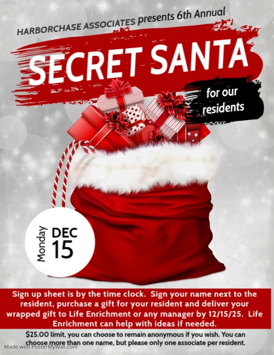 Secret Santa Flyer Template | PosterMyWall