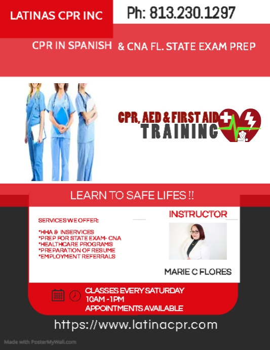 Copy of cpr and first response training flyer | PosterMyWall