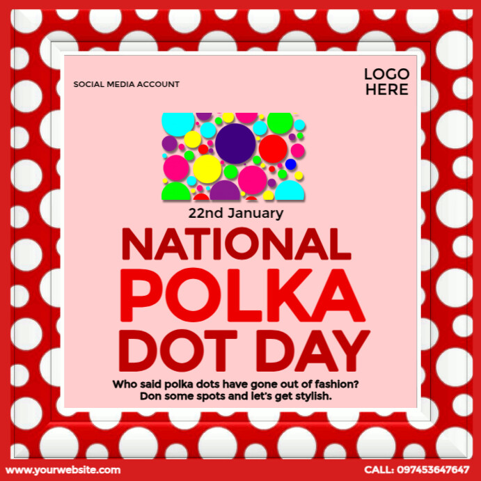National Polka Dot Day Design Template | PosterMyWall