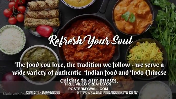 Food - Facebook cover video | PosterMyWall