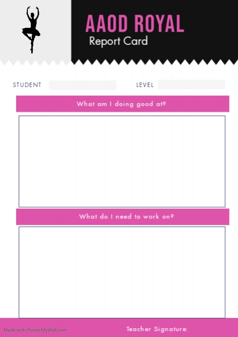 Copy of Blue and Yellow School Report Card | PosterMyWall