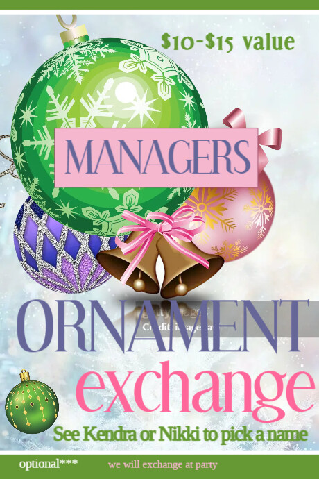 Ornament Exchange | PosterMyWall