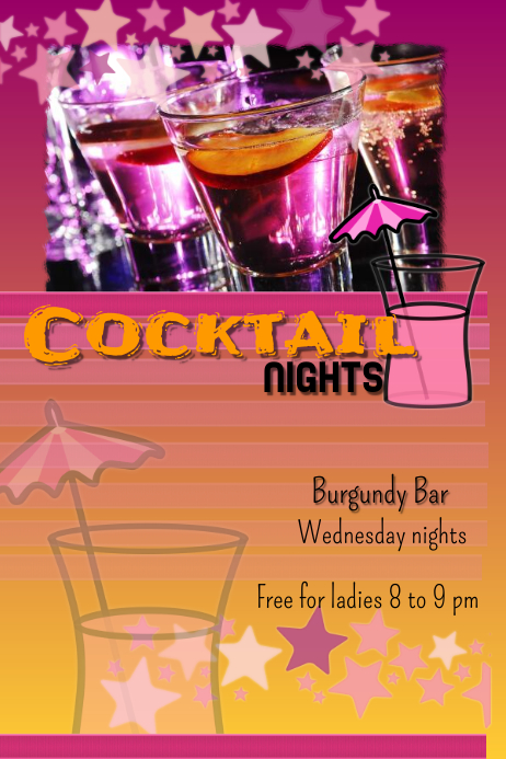 Cocktail nights Template | PosterMyWall