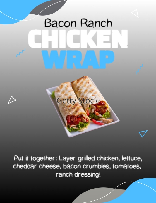 Bacon Chicken Wrap | PosterMyWall
