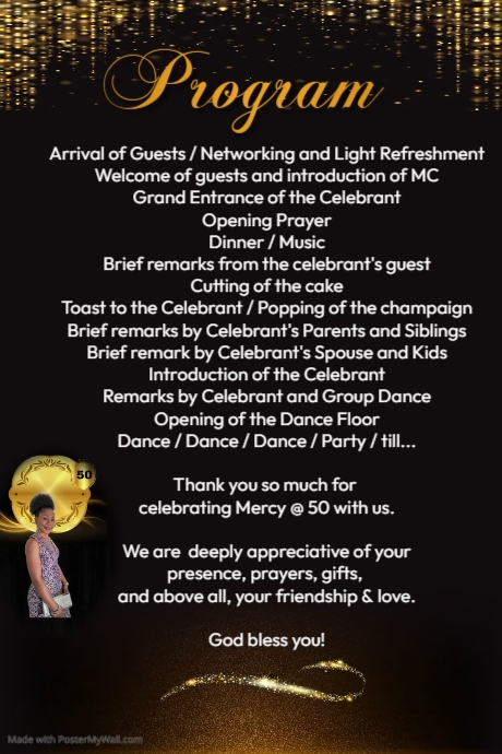 Copy of Elegant 50th Birthday Poster | PosterMyWall