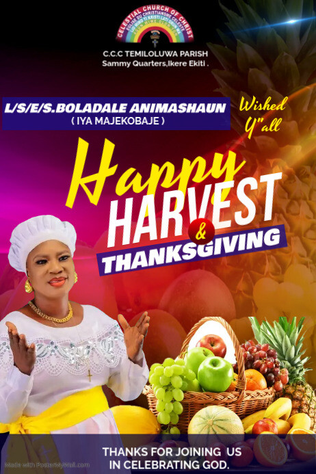 Praise & Harvest Thanksgiving | PosterMyWall