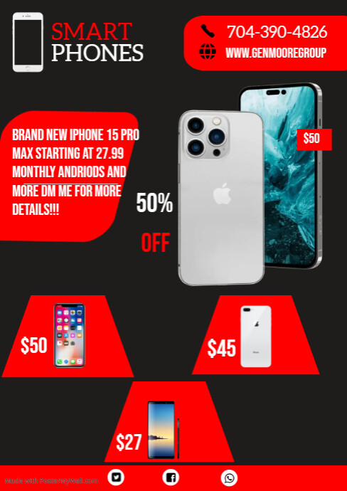 Smart phone for sale | PosterMyWall