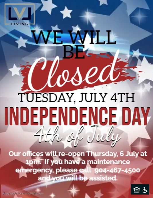 INDEPENDENCE DAY SHOP CLOSED NOTICE TEMPLATE | PosterMyWall