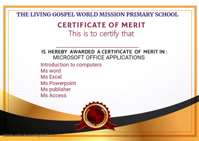 Microsoft certificate Design | PosterMyWall