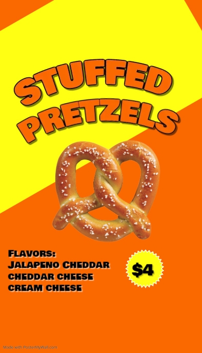 Copy of Yellow and Orange Pretzels Day Flyer | PosterMyWall