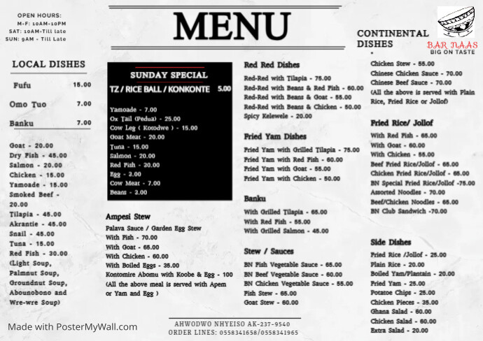 Marble Food Menu Flyer Templates (1) | PosterMyWall