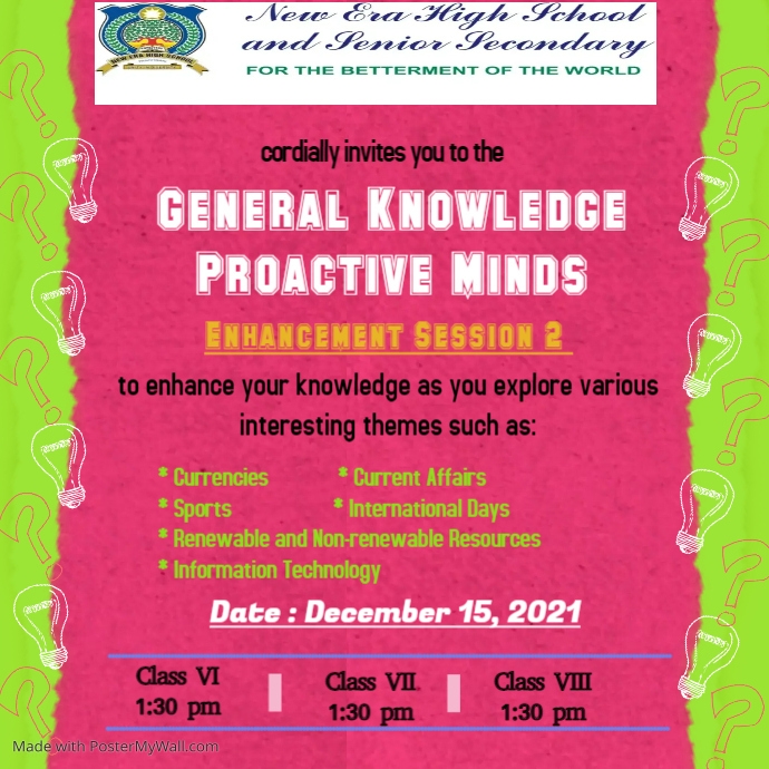 Sample 1- Grade VII | PosterMyWall