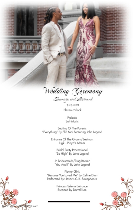 Wedding program | PosterMyWall
