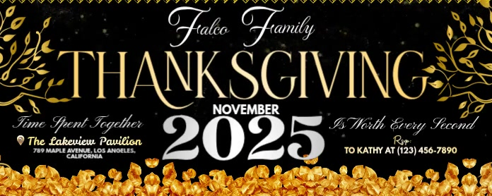 Fabor Family Golden Thanksgiving 2025 Template | PosterMyWall
