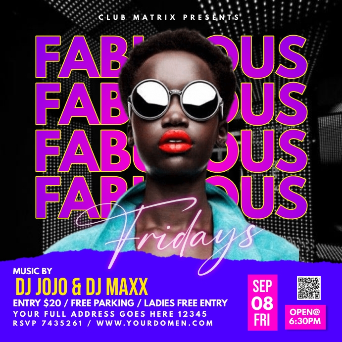 Modèle Fabulous Fridays | PosterMyWall