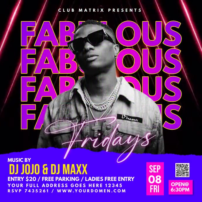 Plantilla de Fabulous Fridays | PosterMyWall