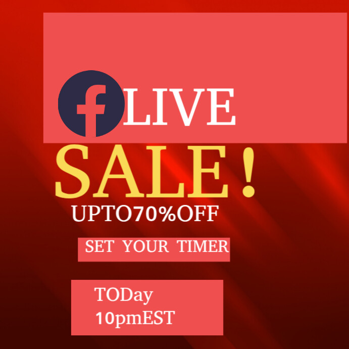 Copy of FAce book live sale poster | PosterMyWall
