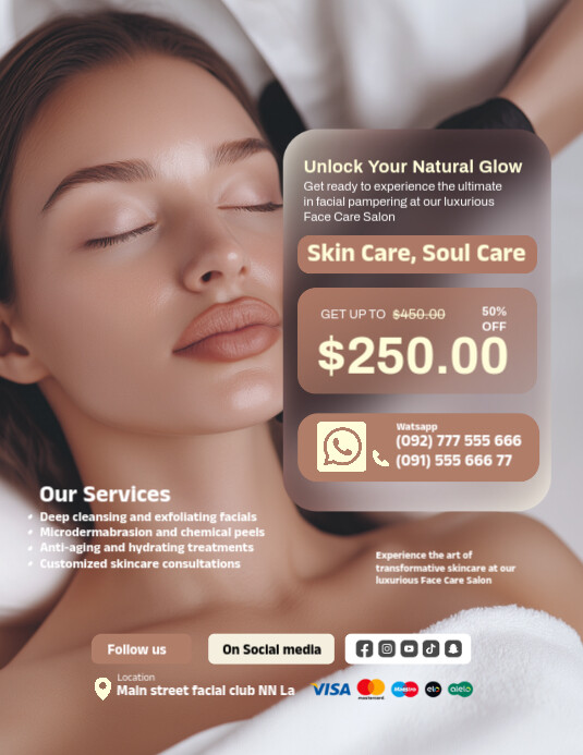 face care flyer Template | PosterMyWall