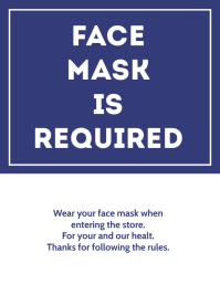 Face Mask Required Flyer Template | PosterMyWall