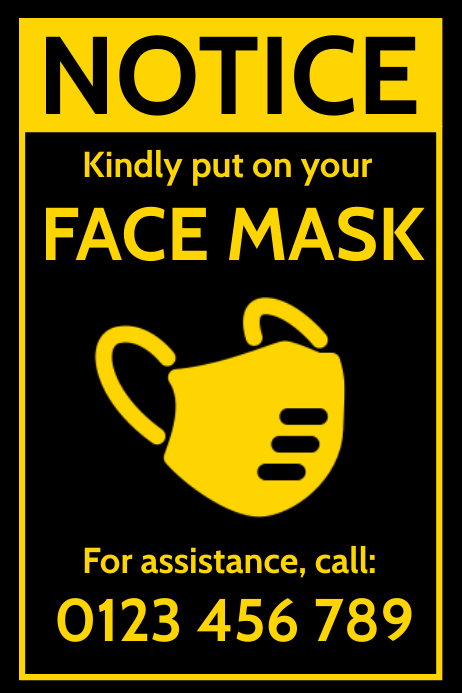 Face mask Template | PosterMyWall