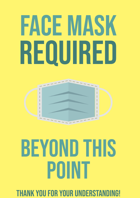 Face Mask Required Door Sign Coronavirus 3 Template | PosterMyWall