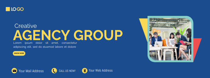 Facebook Cover Creative AGENCY GROUP Template | PosterMyWall