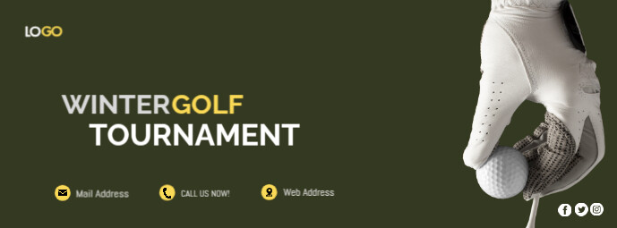 Facebook Cover WINTER GOLF TOURNAMENT Templat | PosterMyWall