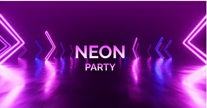 Plantilla de Facebook flyer add neon video | PosterMyWall