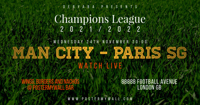 Facebook Football Soccer Match Template | PosterMyWall