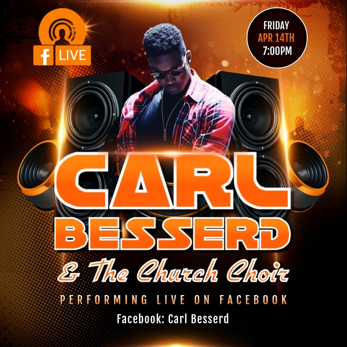 Copy of FACEBOOK LIVE CONCERT FLYER TEMPLATE | PosterMyWall