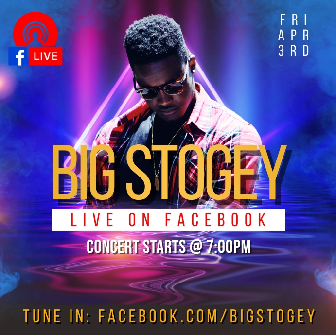 Copy of FACEBOOK LIVE CONCERT FLYER TEMPLATE | PosterMyWall