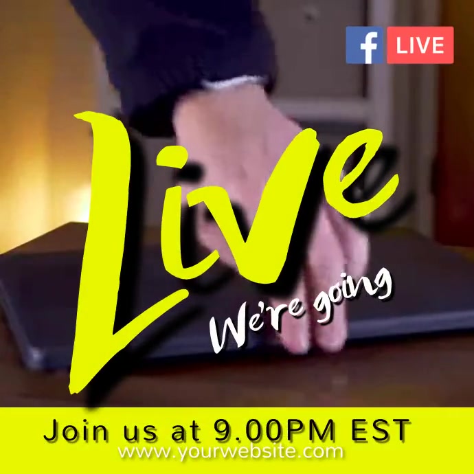 Yellow Facebook Live Session Instagram Video Post | PosterMyWall
