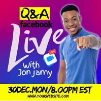 Facebook live session poster template | PosterMyWall