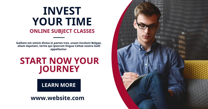 facebook post advertisement red dark blue and Template | PosterMyWall