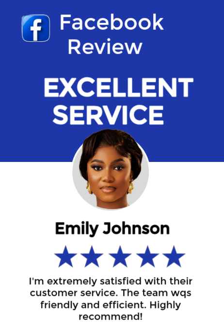 Facebook review card Template | PosterMyWall