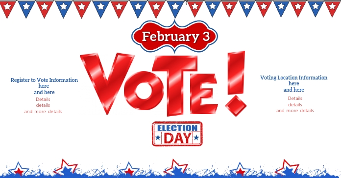 Facebook Vote Election Registration Template | PosterMyWall