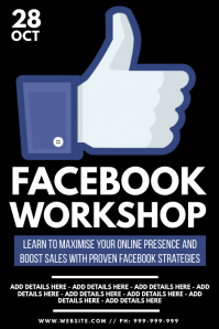 Facebook Marketing Coaching Flyer Poster Template | PosterMyWall